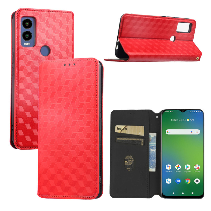 Cricket Innovate E 5G Case, Magnetic Leather Card Slots Wallet Phone ...