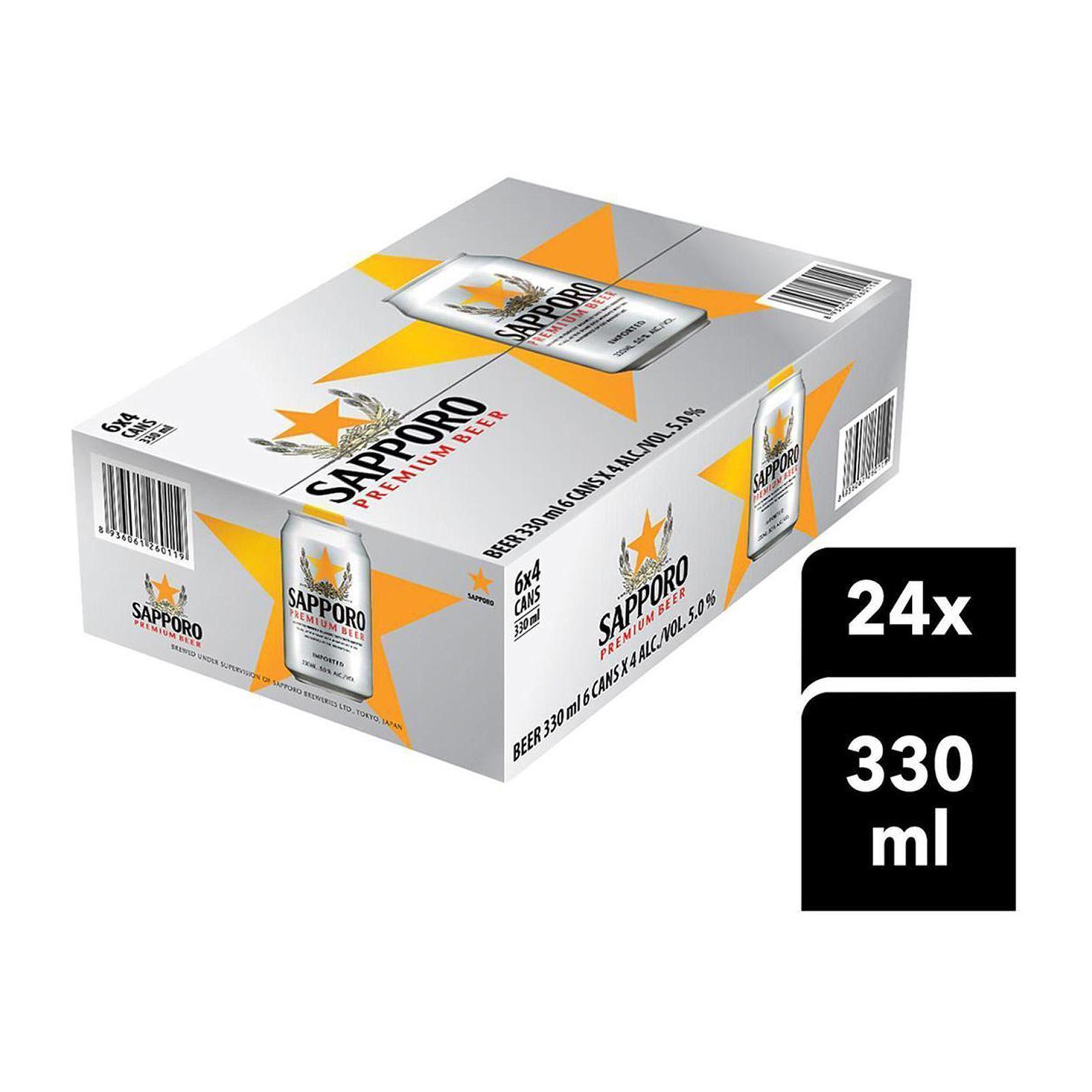 Sapporo Premium Draft Beer Case (24 X 330ML) | Lazada Singapore