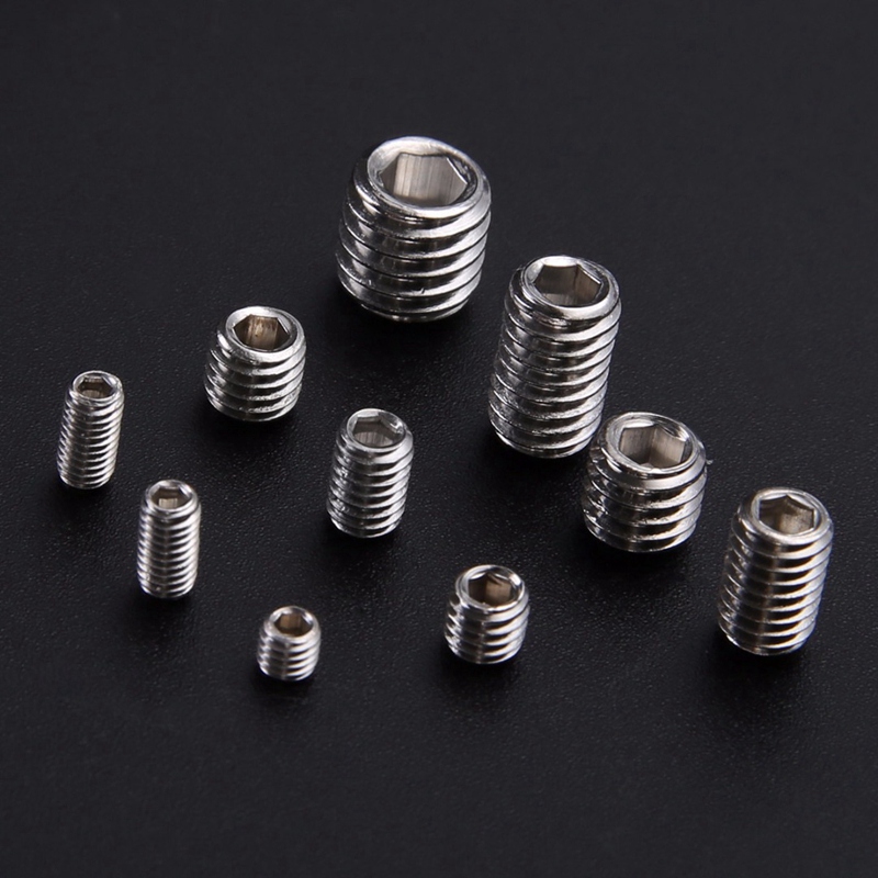 200Pcs 304 Stainless Steel Grub Screws Hex Socket Screw Assortment Kit ...