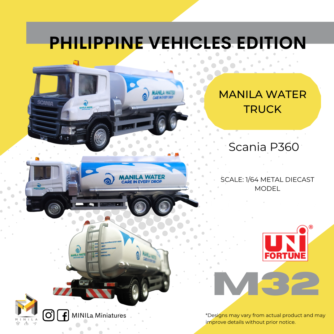 M32 [Minila Miniatures] 1:64 scale Scania P360 - Manila Water Truck ...