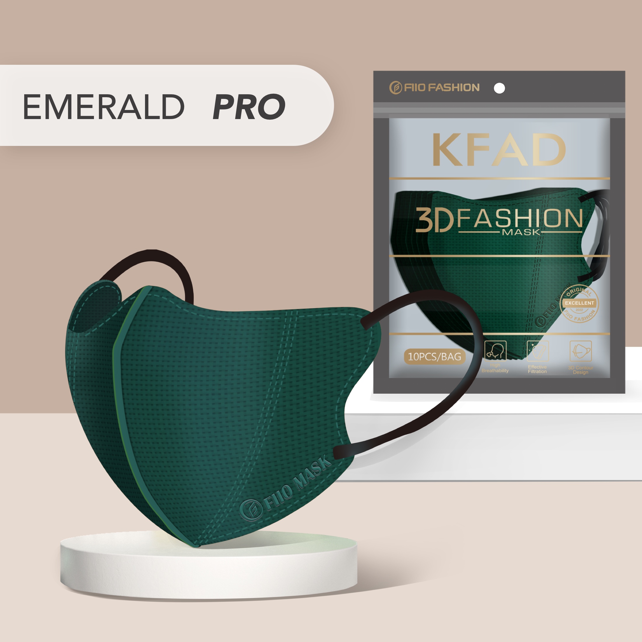 FIIO 4D Mask 10pcs/Pack Face-lifting Butterfly Mask 3D Protect The ...