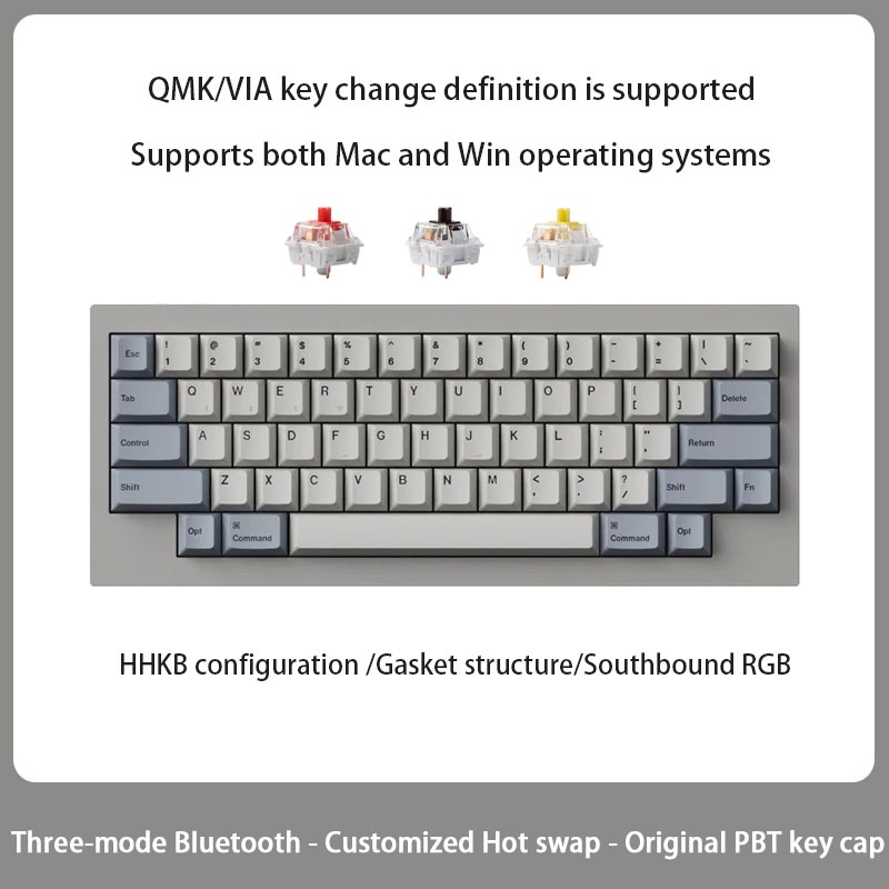 Keychron Q60 Max QMK/VIA Wireless Bluetooth Mechanical keyboard Custom ...