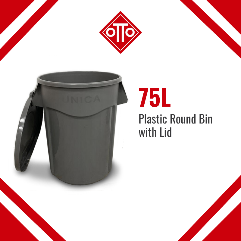 75L Plastic Round Bin with Lid & Dolly Wheels (optional) | Lazada Singapore