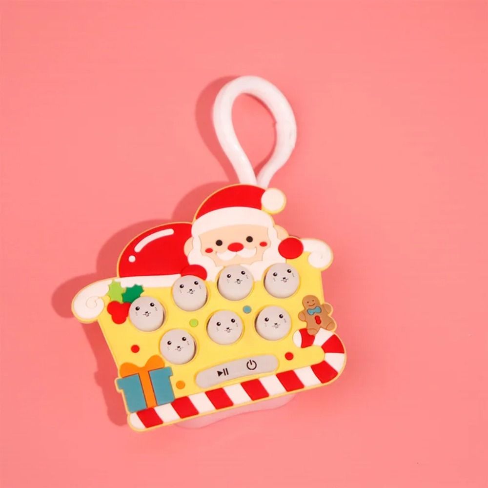 Novelty Game Keyring Mini Whack-a-Mole Machine Christmas Cartoon ...