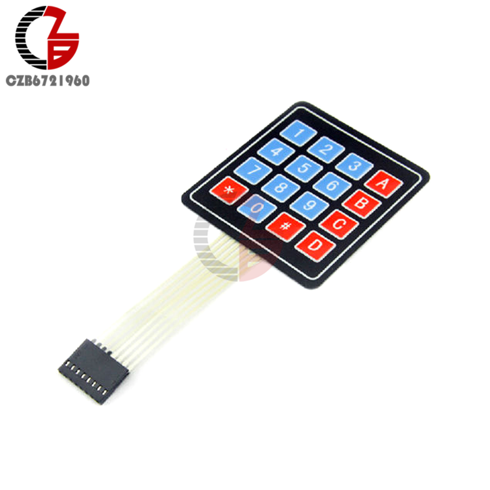 【TopazTrove】DC 35V 4 x 4 Matrix Array 16 Key Membrane Switch Key pad Key board for Arduino AVR ...