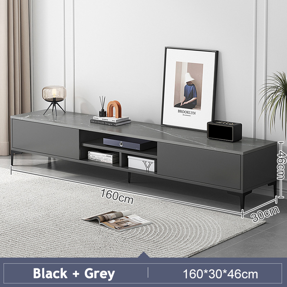 Worthbuy Wooden TV Console Media Storage Rack Modern Entertainment Unit ...