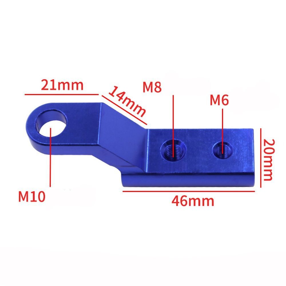 New Aluminum Alloy Rearview Mirror Expander Bracket M6 M8 10mm Black ...