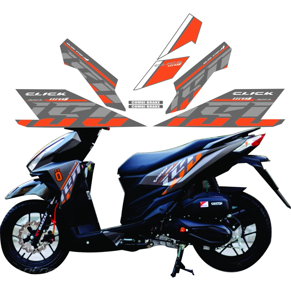 HONDA CLICK 150 V1 STOCK DECALS + | Lazada PH
