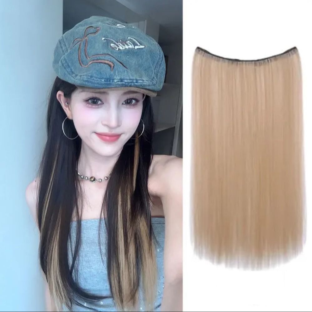 DIY Synthetic Versatile Dyed Wig Piece Clip in 4 Clips Long Straight ...
