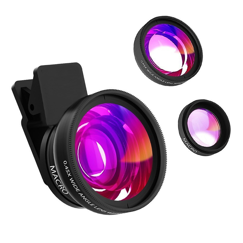 2in1 Lens 0.45X Wide Angle+12.5X Macro Lens Professional HD Phone Camera Lens BYJ | Daraz.pk