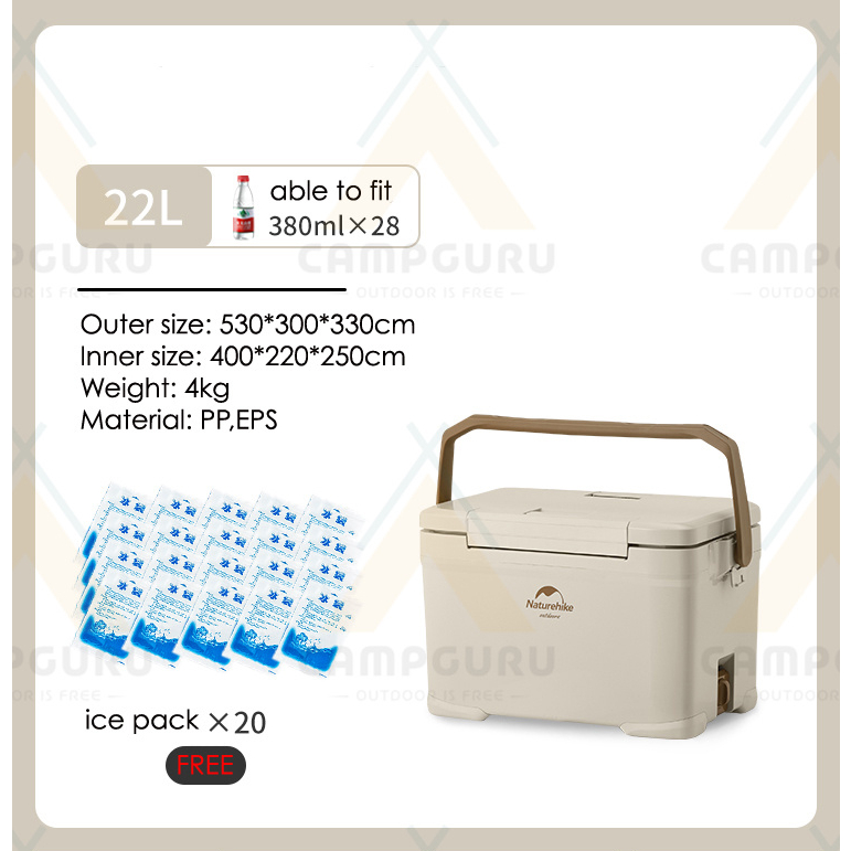 Naturehike Antibacterial Cooler Box with Built-in Partition Insulation ...