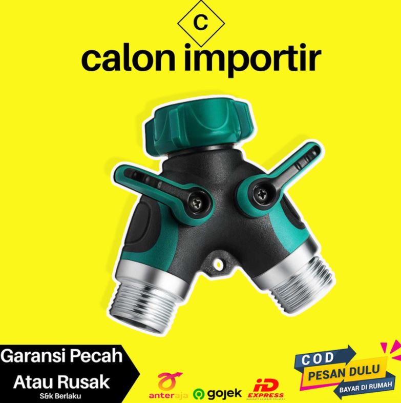Splitter Selang Keran Air Bentuk Y 3/4 Irigasi Taman Cabang 2 ...