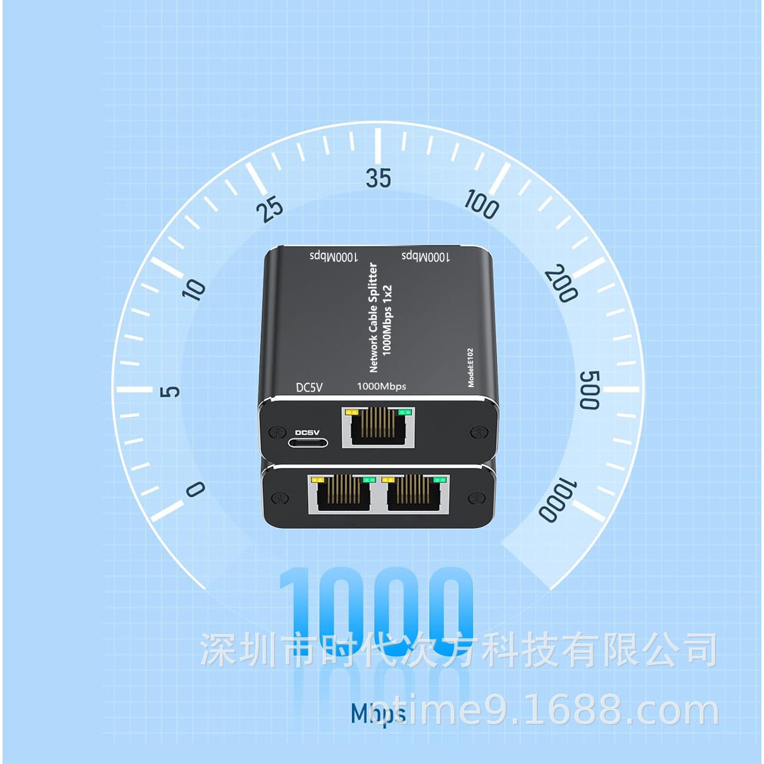 LZD Network Cable Cable Seperater One-Switch Two-Way Gigabit Network ...