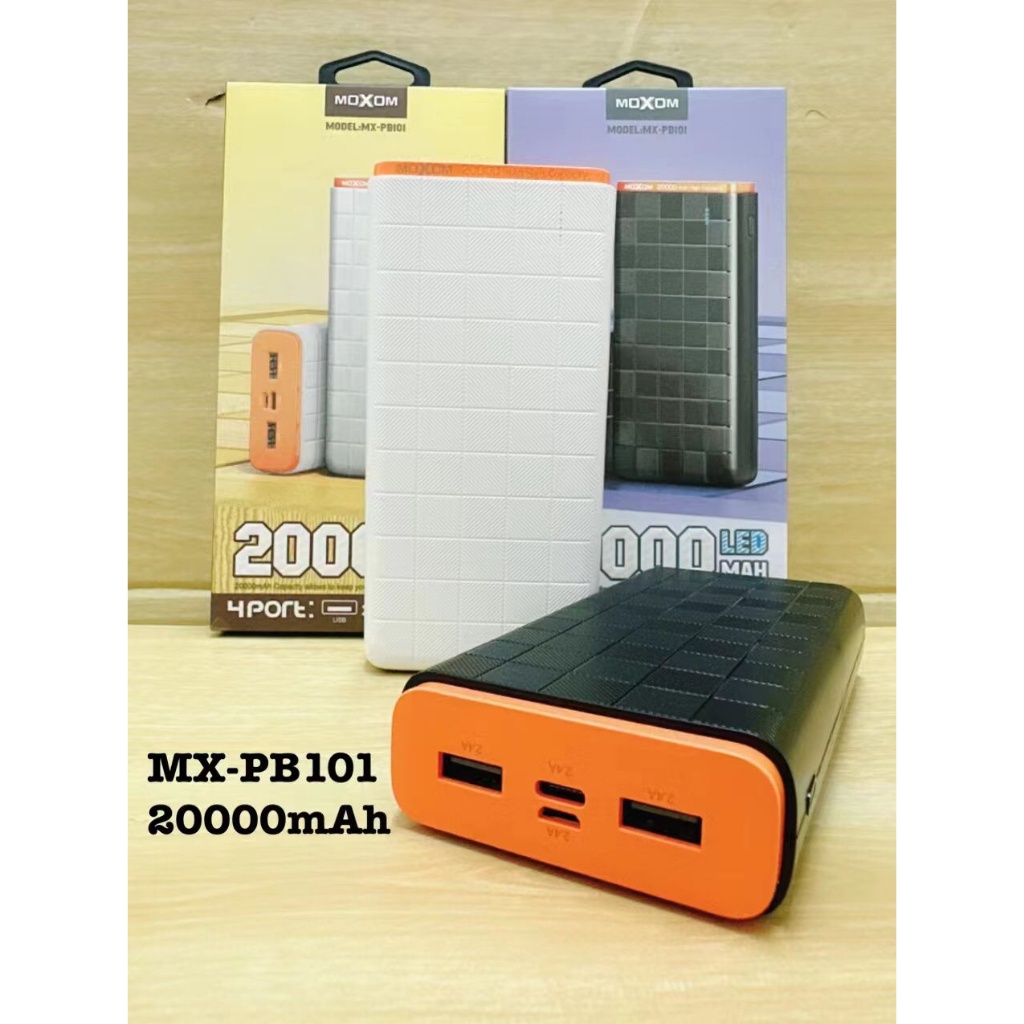 MOXOM MX-PB101 PORTABLE POWER BANK 20000MAH | Lazada