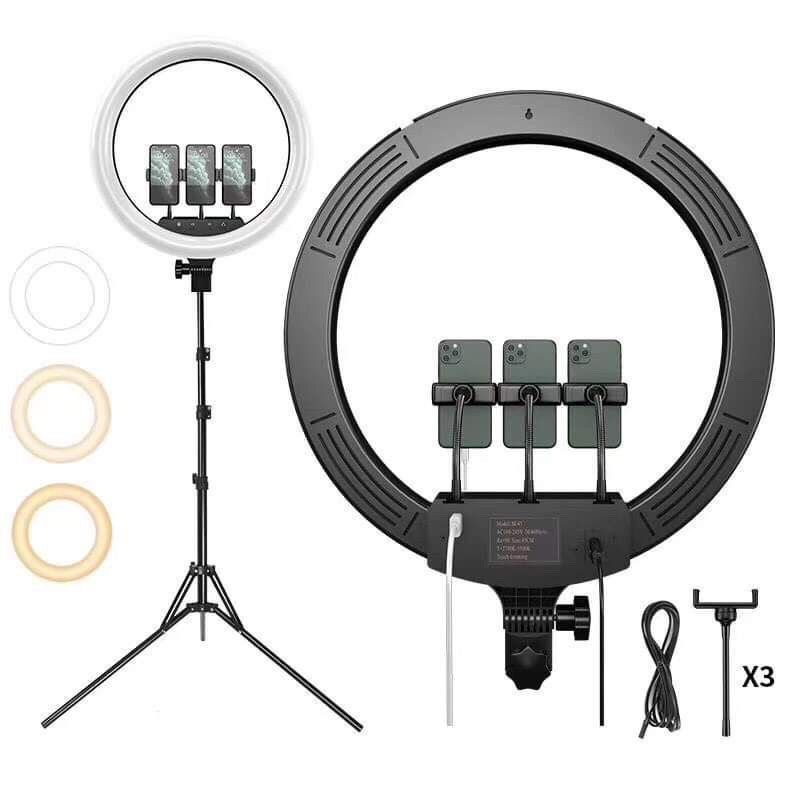 RK45 18 inch 45cm Ringlight With 3Cellphone holder Ring Fill Light WITH ...
