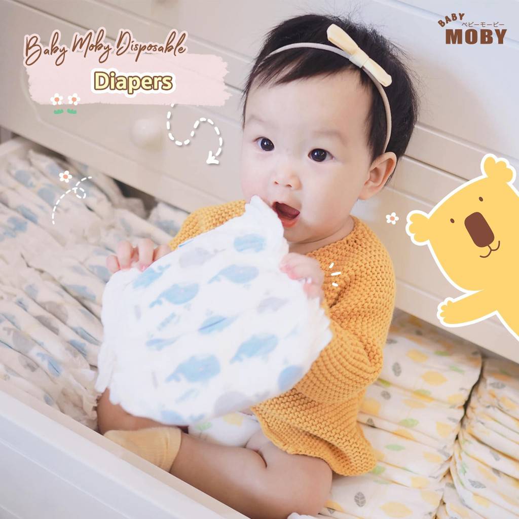 Baby Moby ผ้าอ้อม สำเร็จรูป ชนิดกางเกง Size M แพมเพิส แพมเพิสเด็ก ...