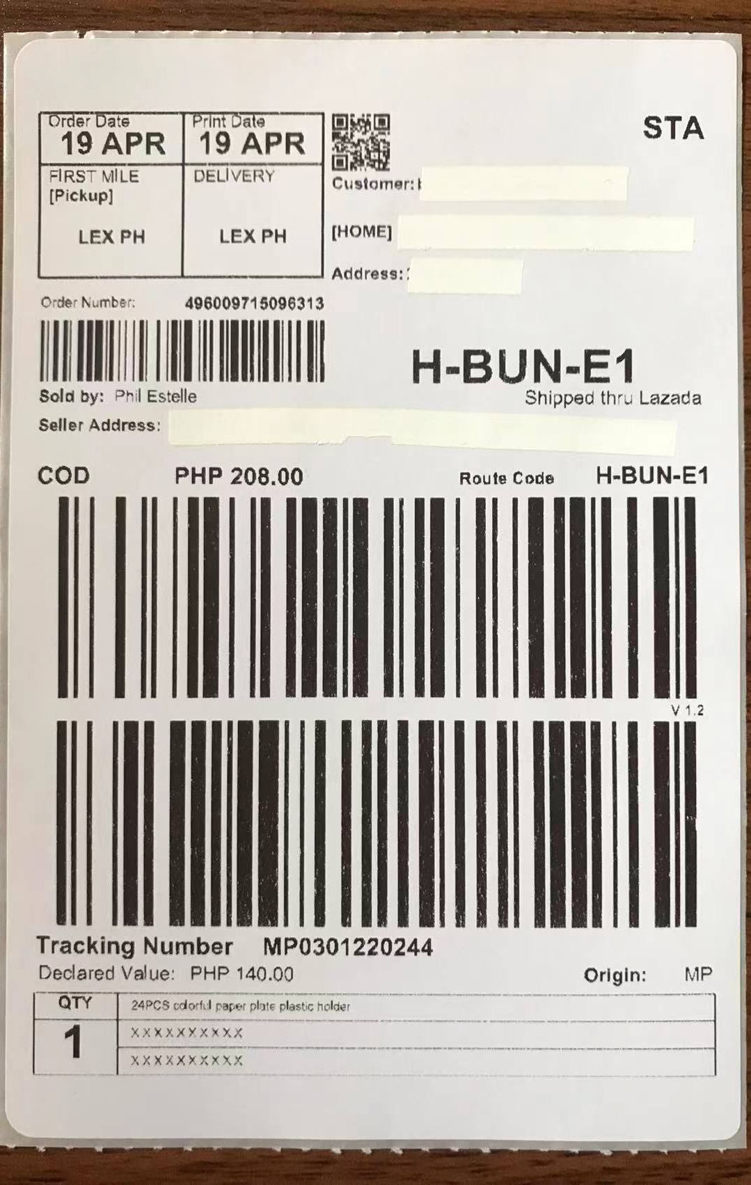 AWB Sticker Paper Waybill Waterproof Sticker A6 Label 100mmX150mm 100 ...