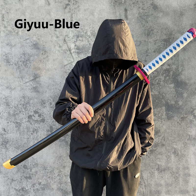 Demon Slayer Sword 104cm Giyuu-Blue Cosplay Sword Wooden Samurai Sword ...