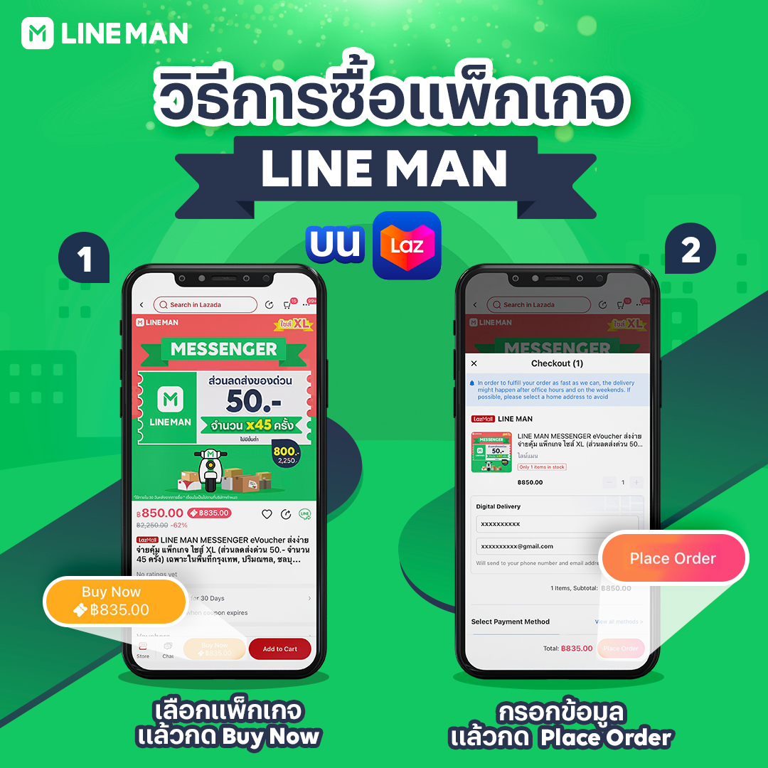 LINE MAN MESSENGER eVoucher ส่งง่าย จ่ายคุ้ม แพ็กเกจ ไซส์ S (ส่วนลดส่ง ...