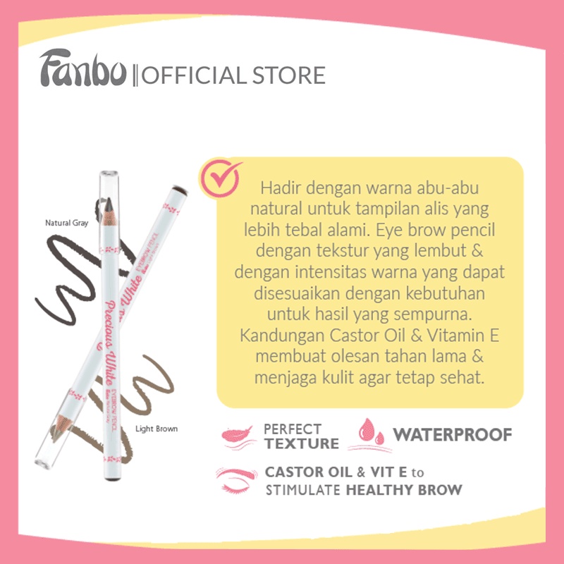 Fanbo Precious White Eyebrow Natural Gray | Lazada Indonesia
