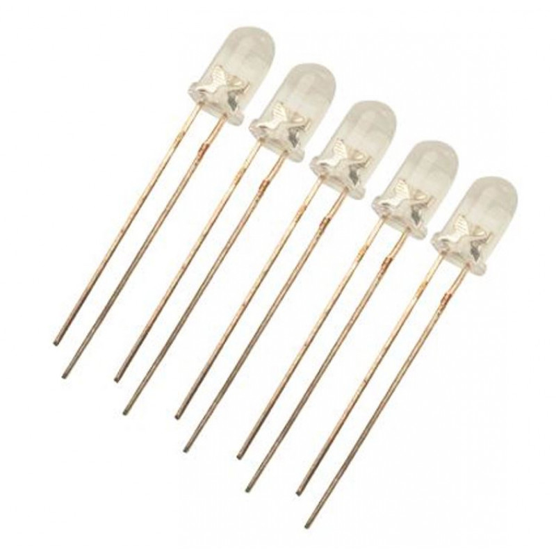 Yellow / Amber LED - 3MM, CRYSTAL CLEAR, VERY HIGH BRIGHTNESS, PACKAGE ...
