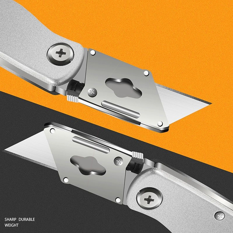 Folding Box Knife, Lightweight Aluminum Body Belt Clip, Quick Change ...