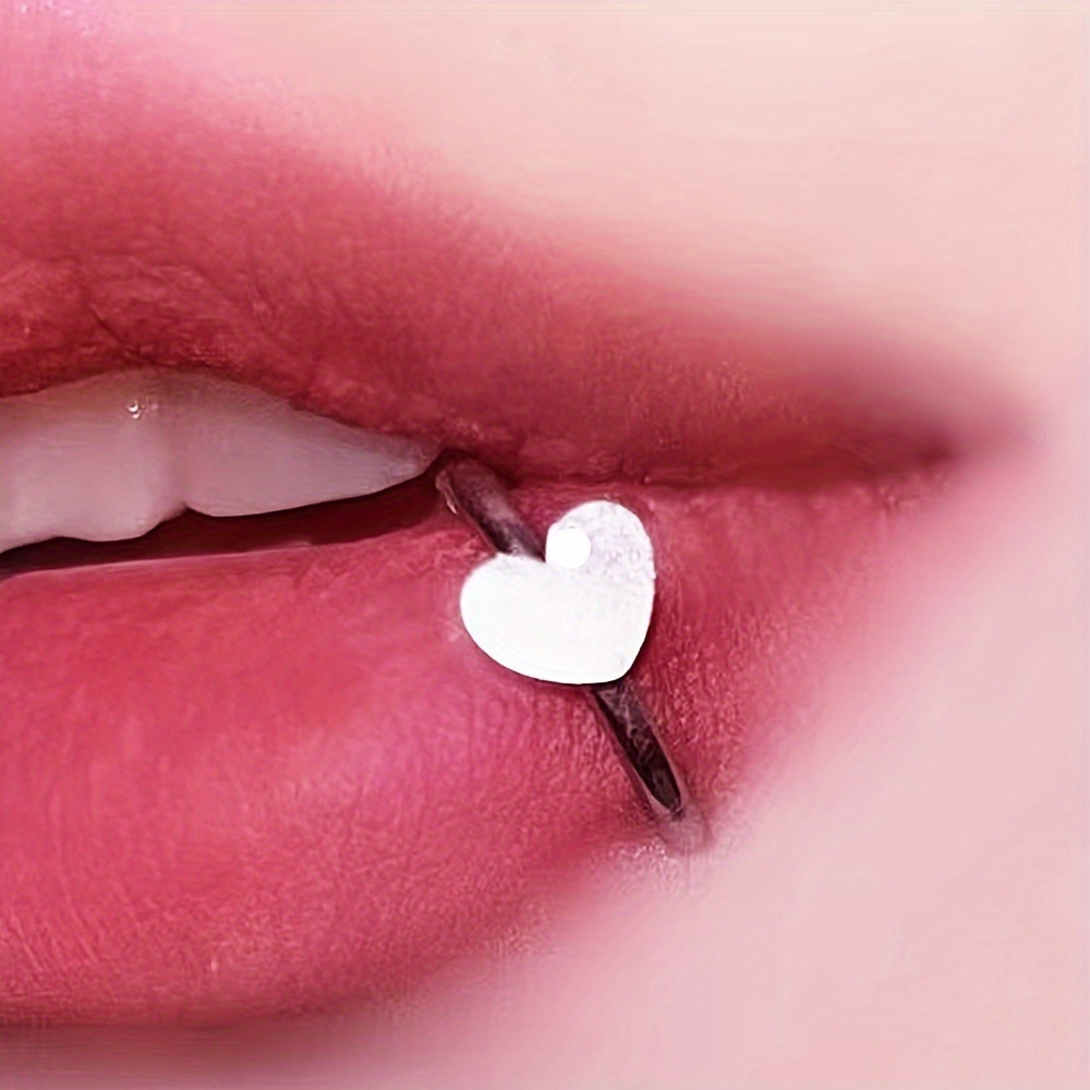 Stainless steel lip ring love lip nail puncture jewelry without ...
