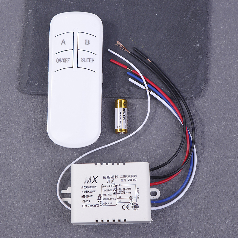 Tools Wireless Remote Control Light Switch 220V Receiver Transmitter ON ...