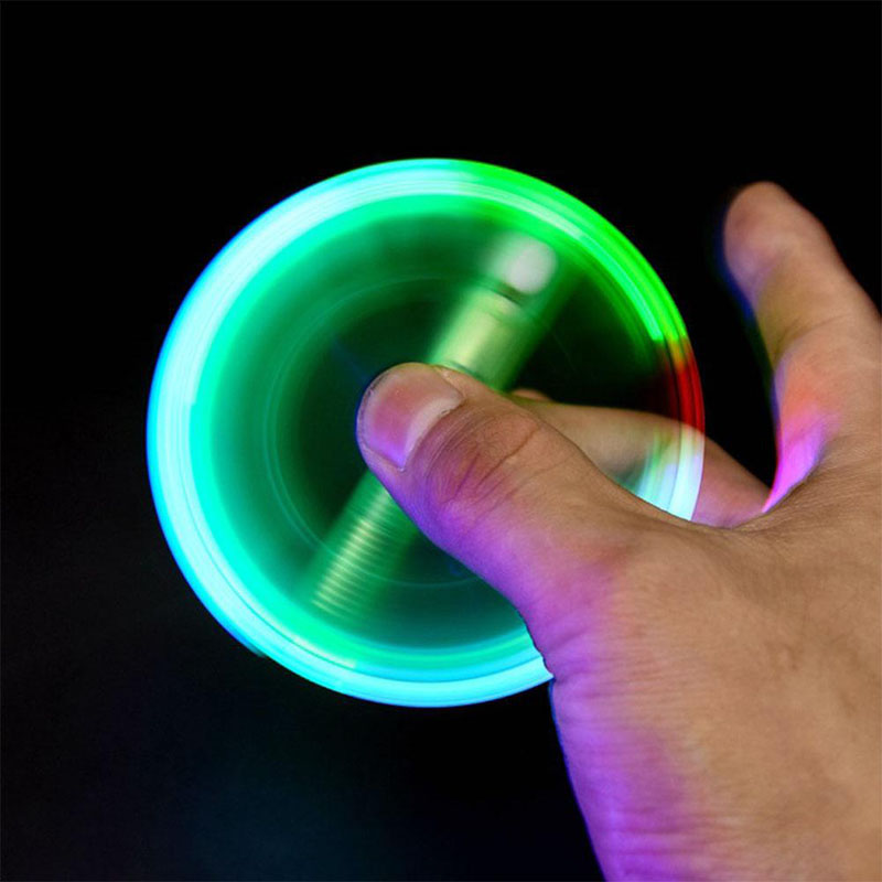 NEW 2in1 Hand Spinner LED PEN Light Fidget Spin EDC Autism Gyroscope ...