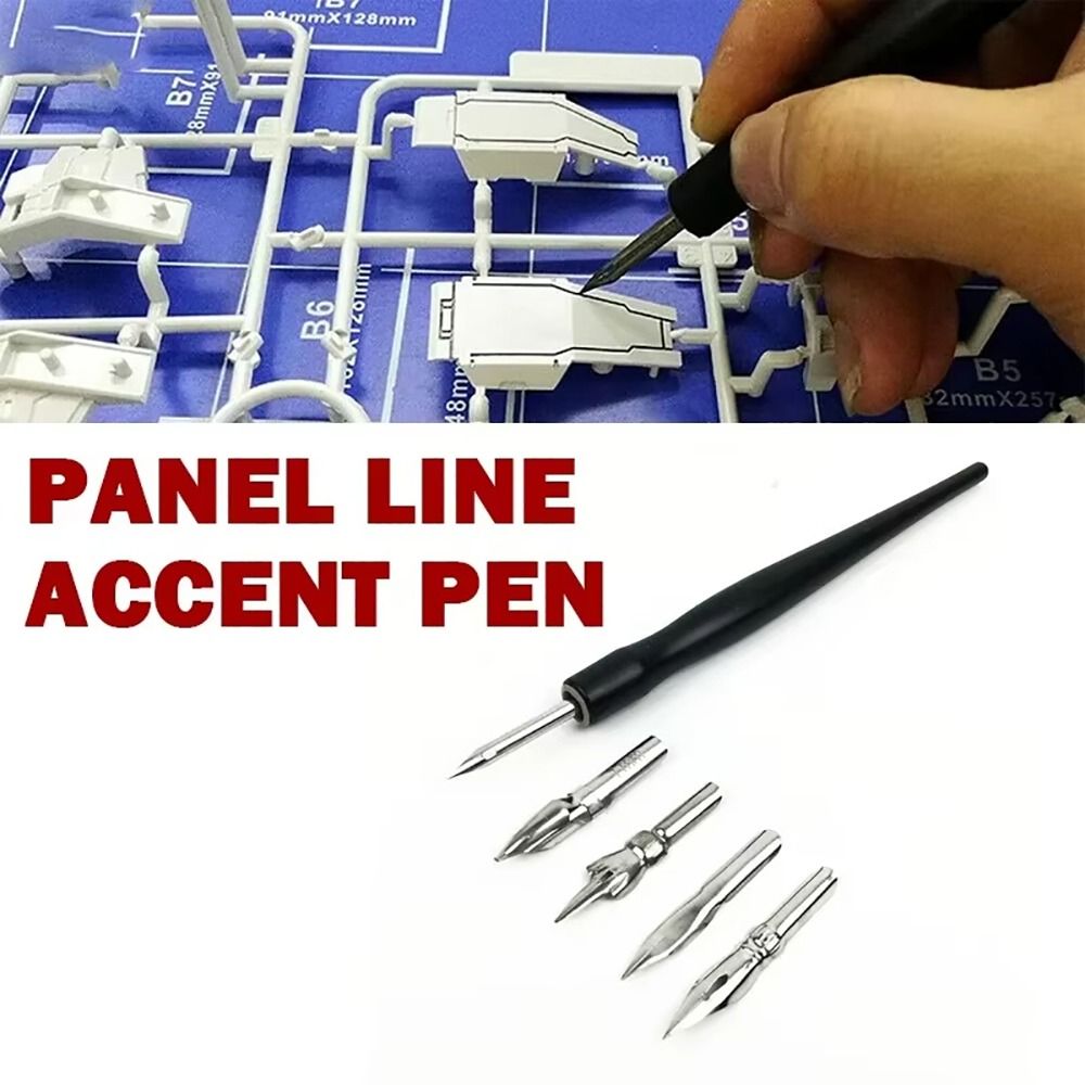 6Pcs/Set New Infiltration Line Panel Line Accent Pen Avoid Scrubbing ...