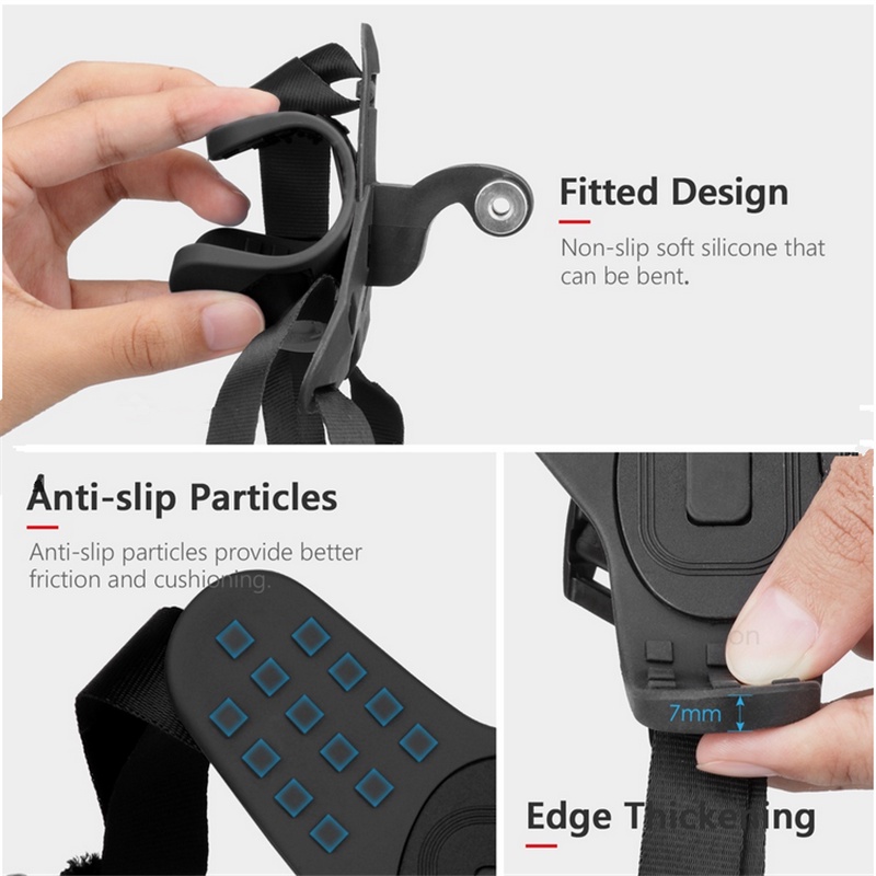 bingbinที่ยึดหมวกกันน็อค สายยึดคาง ที่วางกันกระแทก GoPro iPhone อุปกรณ์เสริมกล้องแอคชั่น ...