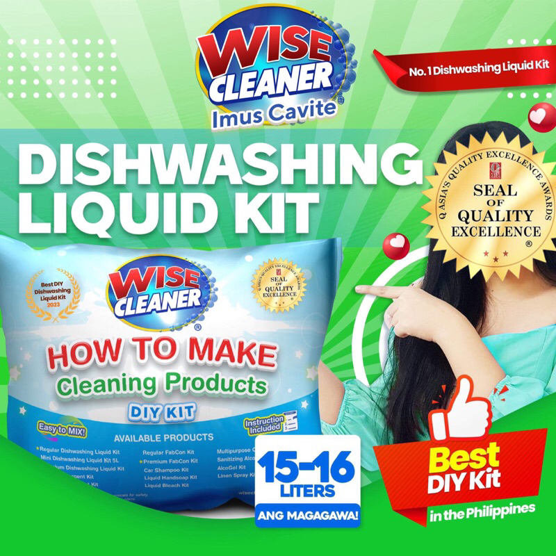WISE CLEANER DIY REGULAR DISHWASHING LIQUID KIT | Lazada PH