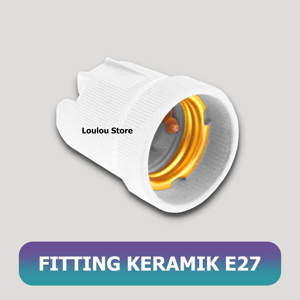 Fitting Keramik E27 E 27 Panjang Fiting Lampu Plafon Porcelain Tahan Panas | Lazada Indonesia