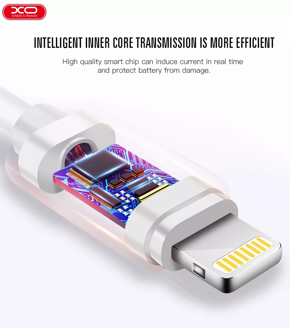 สายชาร์จพร้อมกล่อง XO NB47 พอร์ต Lightning สำหรับ iPhone ชาร์จได้รวดเร็วด้วยกระแสไฟออก 2.4A สาย ...
