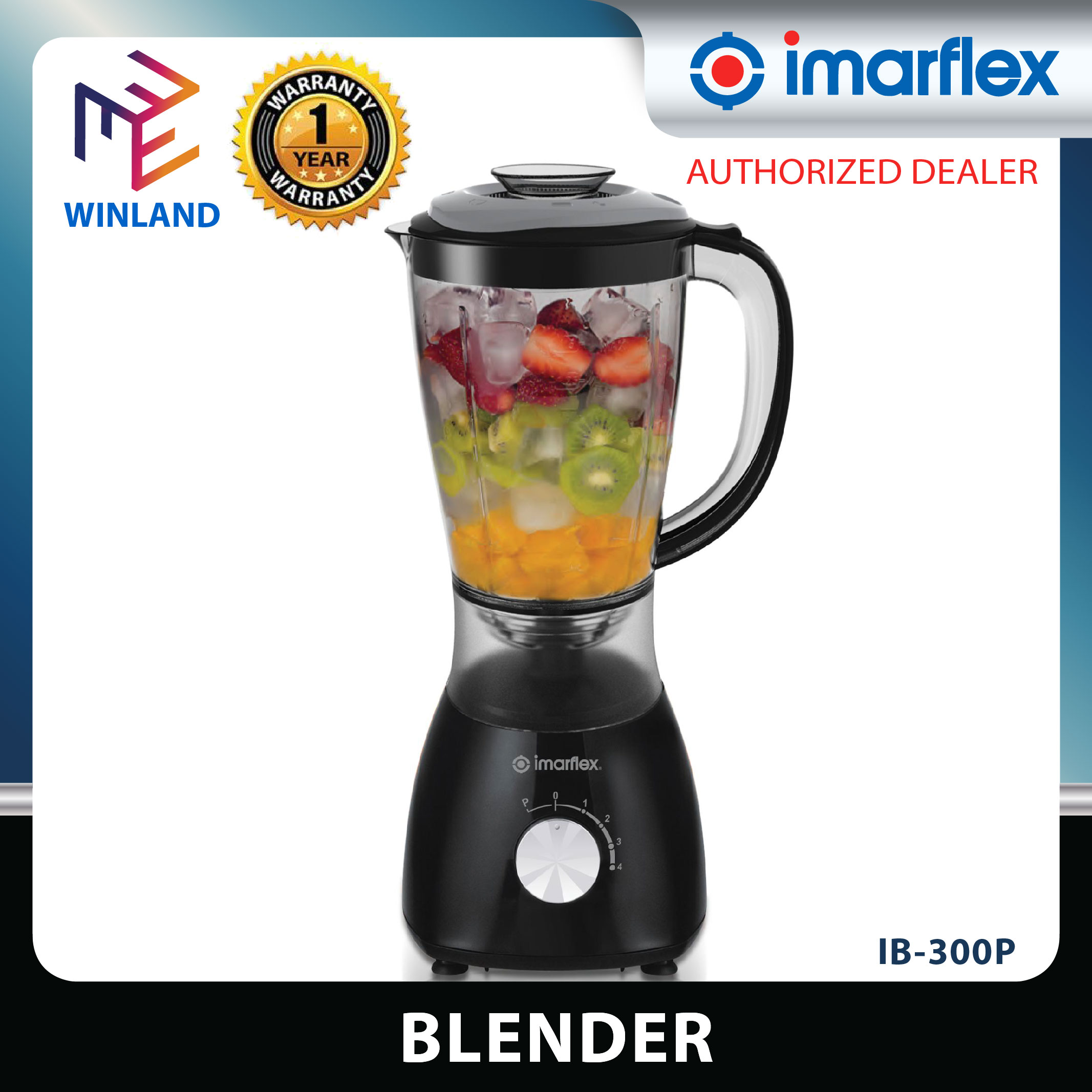IMARFLEX by Winland Power Blender 1.0L (Black) IB-300P | Lazada PH