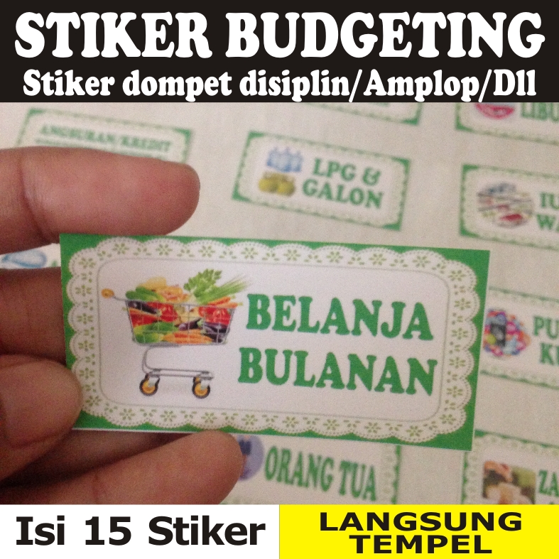 (HIJAU) ISI-15 STIKER BUDGETING/STIKER DOMPET DISIPLIN/STIKER DOMPET ...