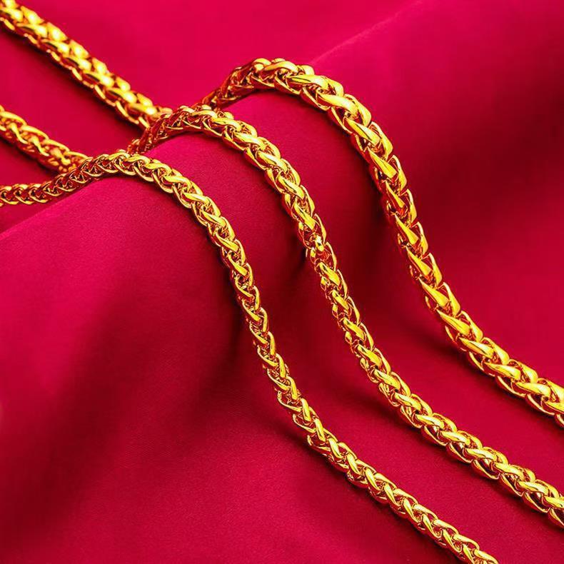 Dongzhu 【Super Sale】Chopin Chain Men's Gold Color Hemp Rope Necklace ...