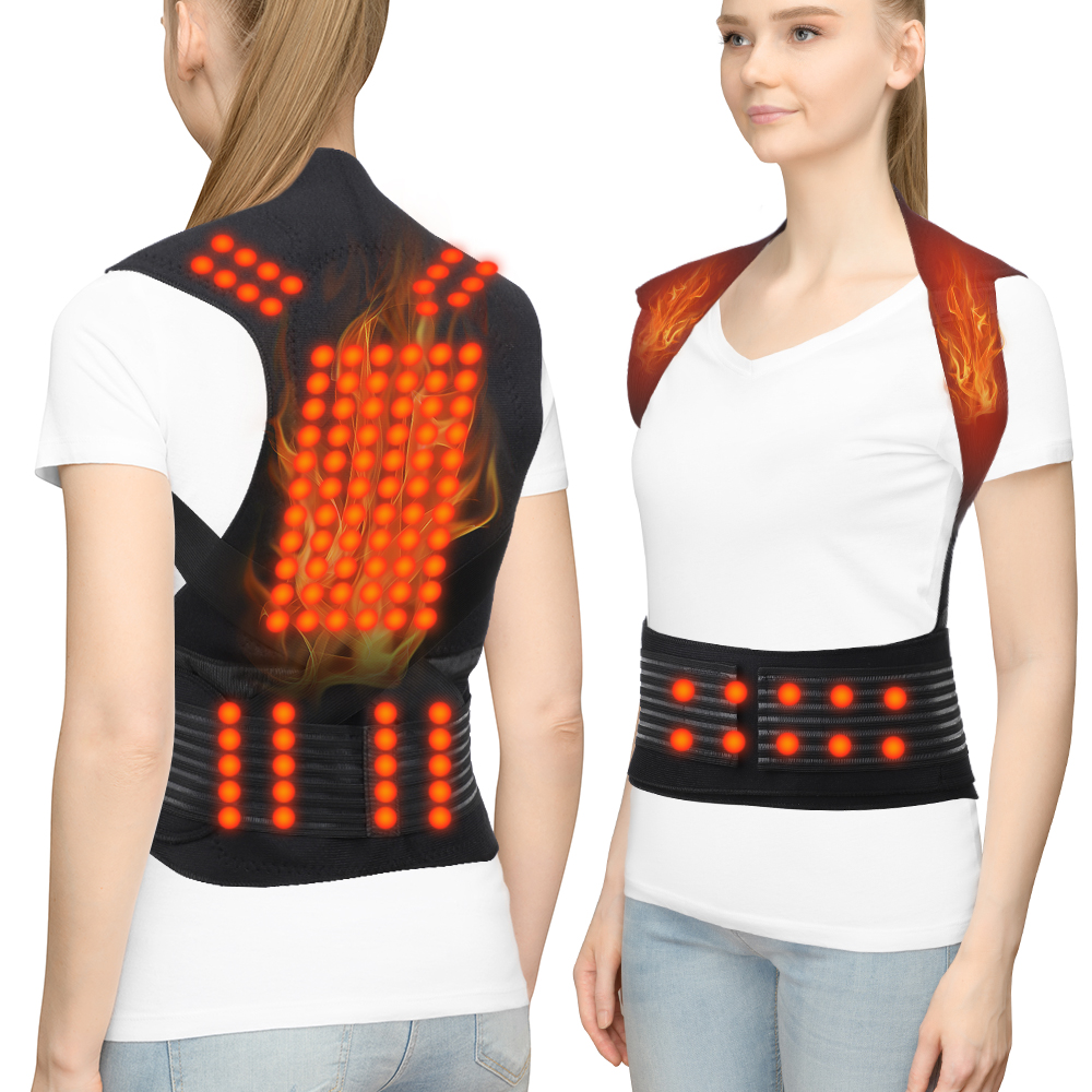 Uonevic New style Tourmaline Shoulder Lumbar Back Support Magnets Self ...