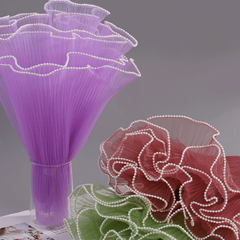 28cmx1M Flower Wrapping Paper Wave Yarn Florist Bouquet Packaging Lace ...