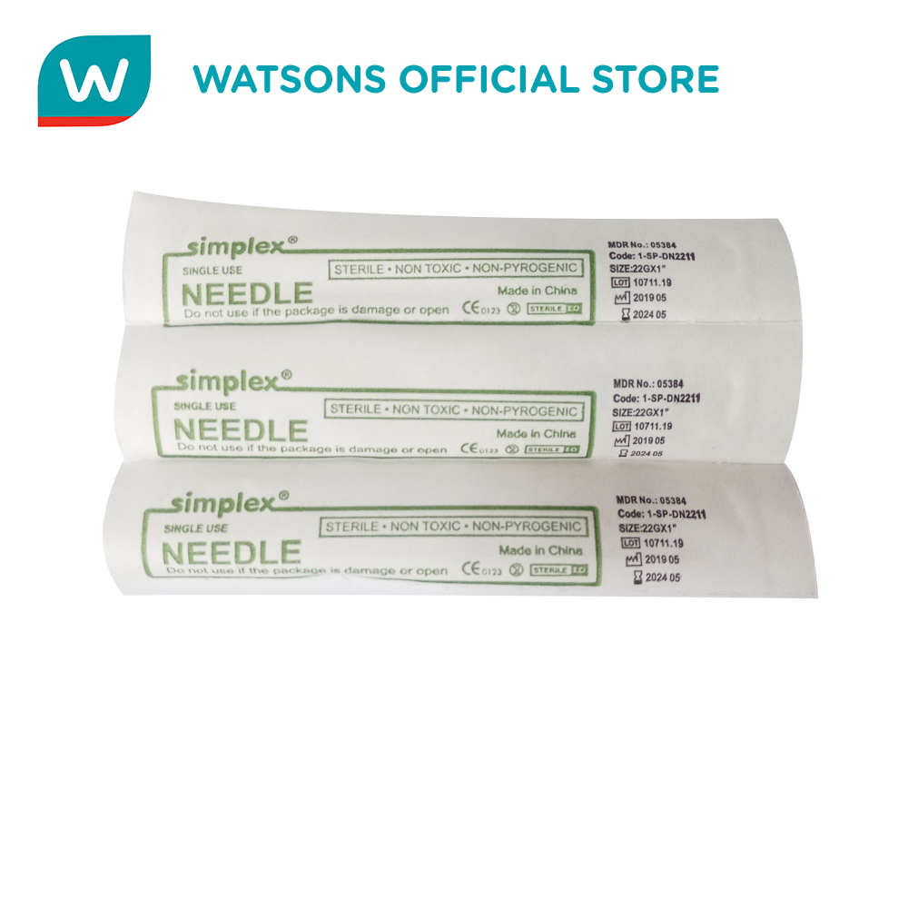 SIMPLEX Disposable Needle G22X1" 1 Needle | Lazada PH