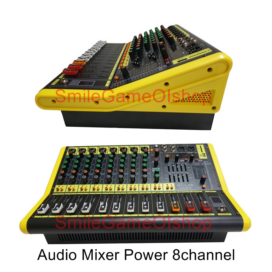 Audio Mixer Power GT Lap GPW8 8channel Bluetooth , USB , Mp3 | Lazada ...