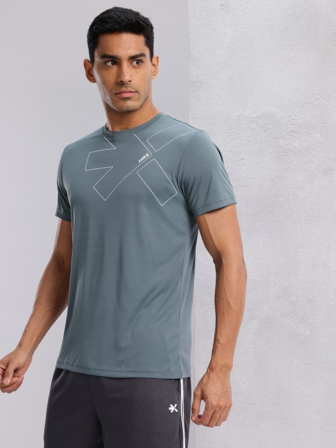 HRX By Hrithik Roshan Brand Logo Printed Training T-shirt For Men ...