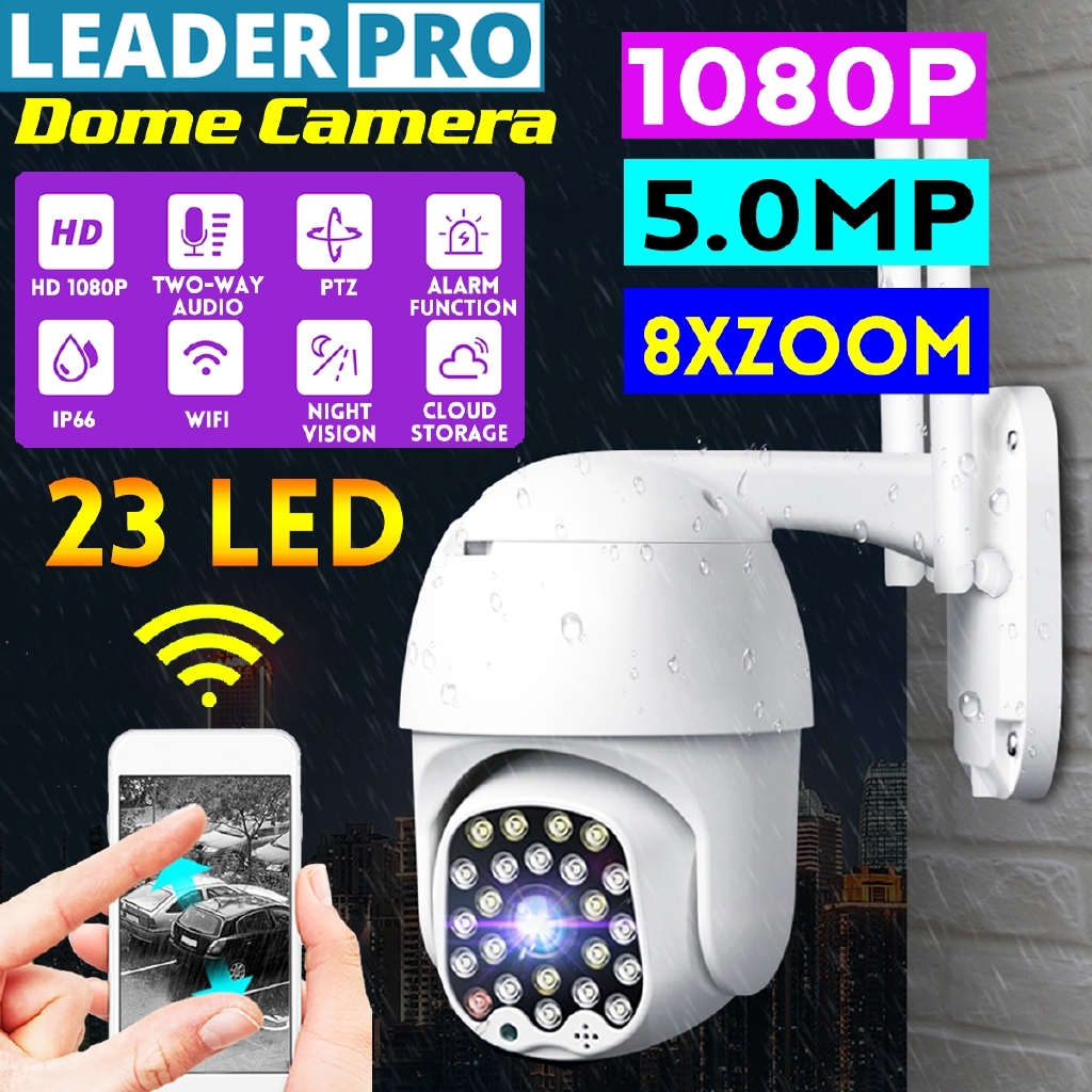 8X Zoom 5MP IR Monitor CCTV Surveillance Webcam HD 1080P PTZ IP Camera ...