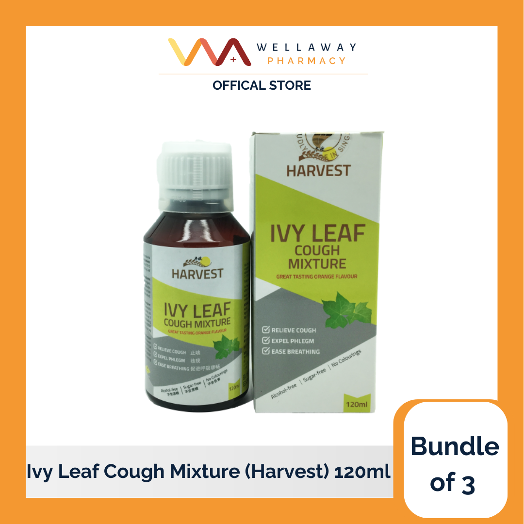 [BUNDLE OF 3] Ivy Leaf Cough Mixture (Harvest) 120ml [Relieve cough and ...