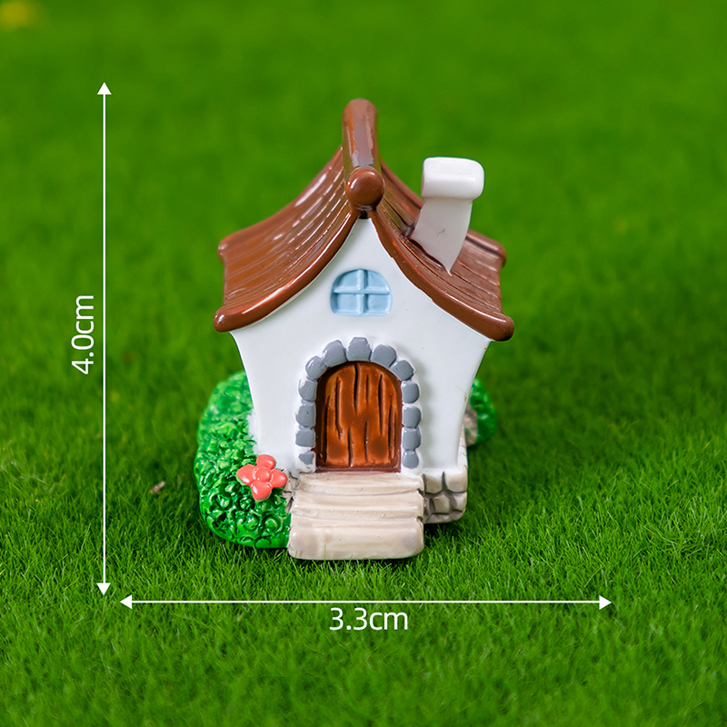 Mini Cartoon Mushroom Pumpkin House Micro Landscape Car Home Desktop ...