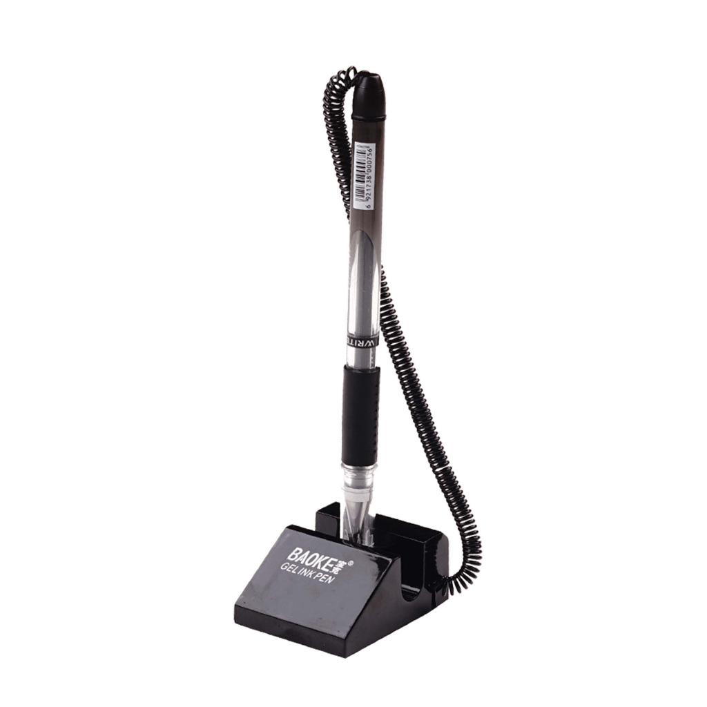 Table Top Pen Black Counter Pen with String Office Bank Stationery Desk ...