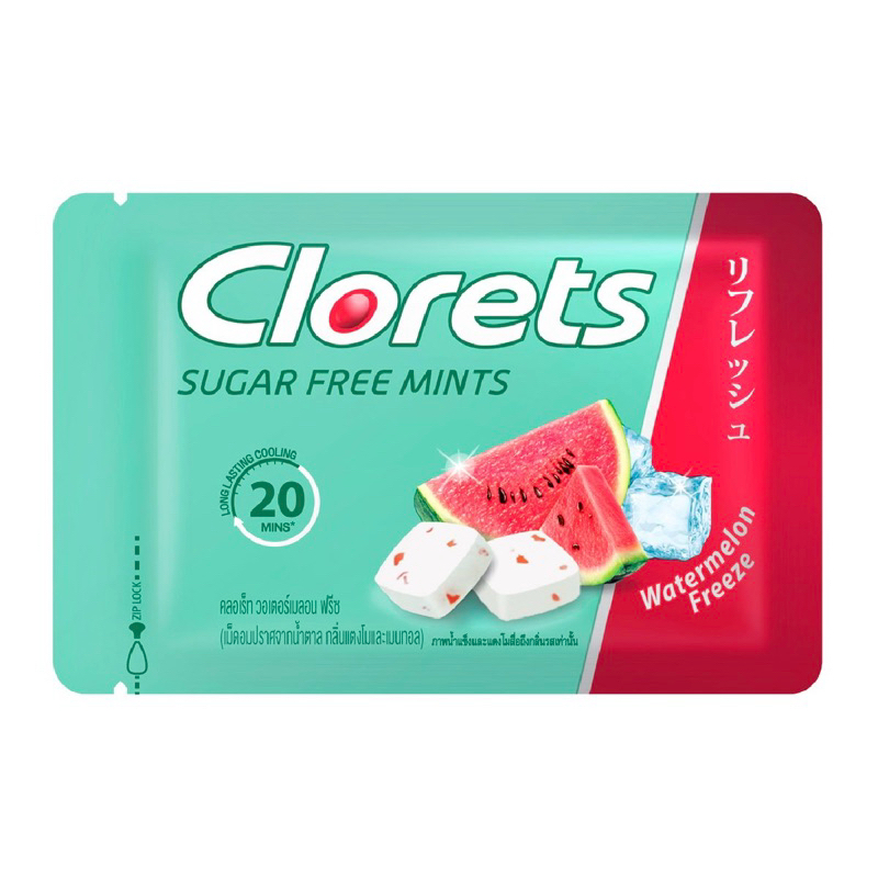 🇹🇭【Thai Product 】🇹🇭 Clorets Sugar Free Fresh Mint Watermelon Freeze 16 ...