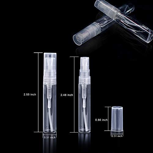 【Drop WBW Store】50pcs X 5ml/3ml/2ml Clear Plastic Spray Bottle Empty ...