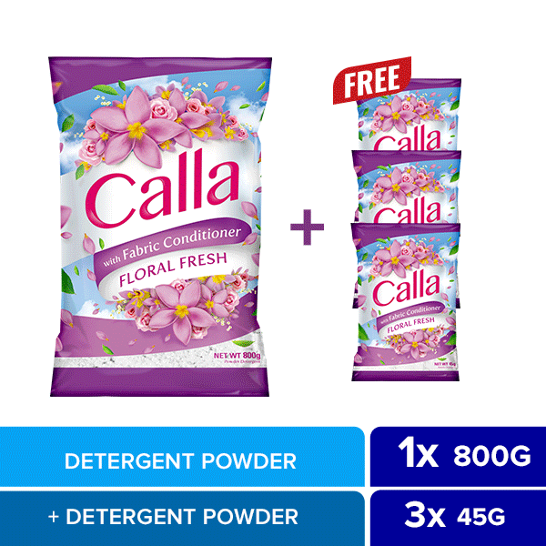 Calla Powder Floral Fresh 800g with Calla Powder Floral Fresh 3x45g ...
