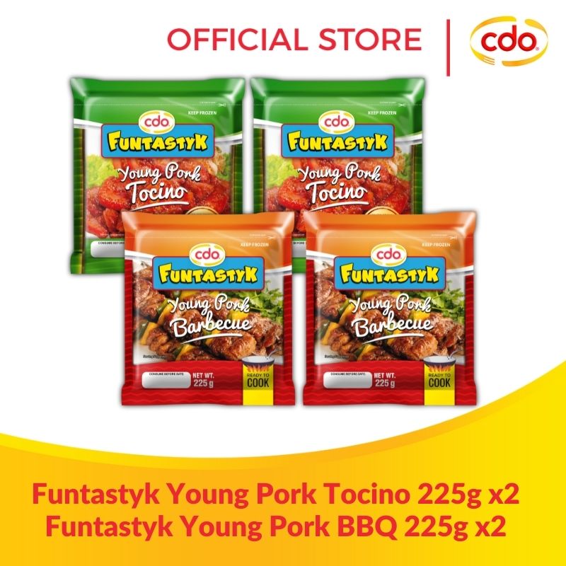 (2PCS) CDO FUNTASTYK Young Pork Tocino 225g + (2PCS) CDO FUNTASTYK ...
